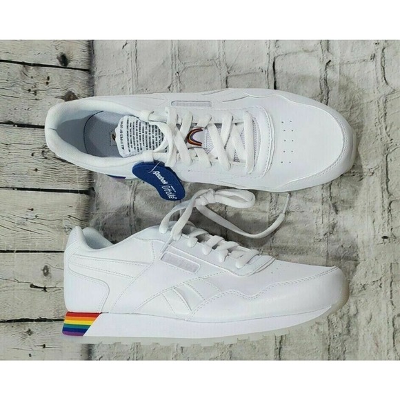 Reebok | Shoes | Reebok Classic Harmon Run S Pride White Rainbow Shoes ...
